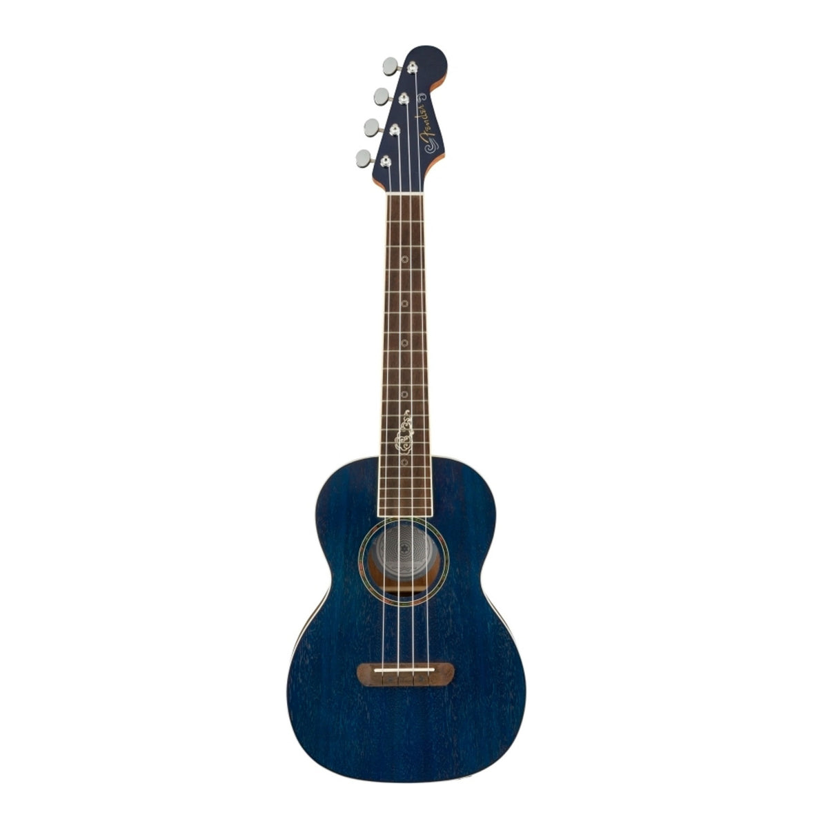 Fender Dhani Harrison Signature 4-String Ukulele (Sapphire Blue Transp ...