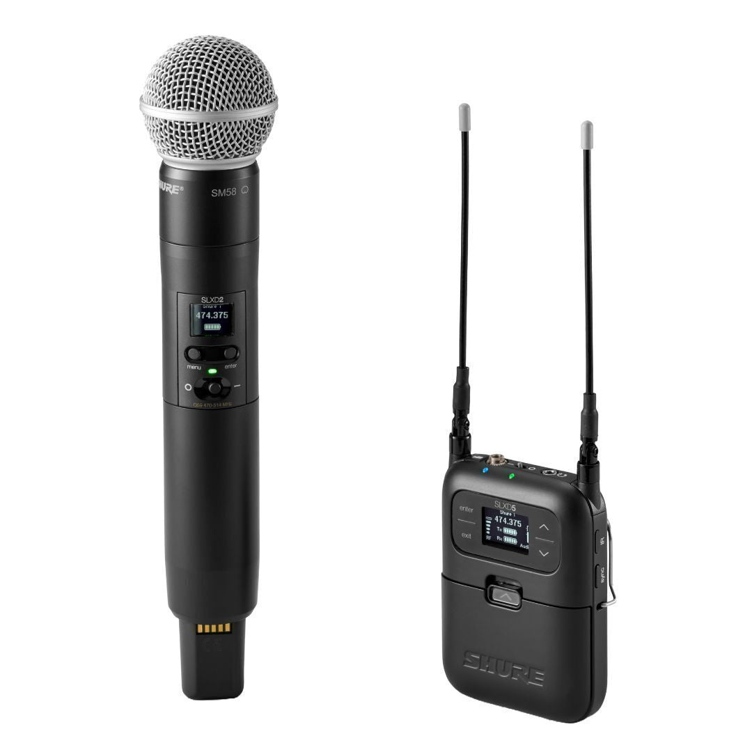 Shure SLXD25/SM58 Portable Digital Wireless Handheld System – Focus Pro ...