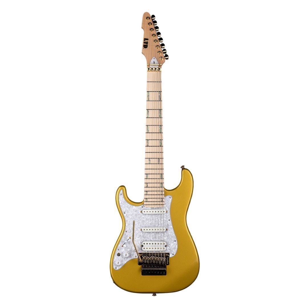 ESP LTD JRV-8FR Javier Reyes Left Handed Signature Guitar Metallic Gol ...