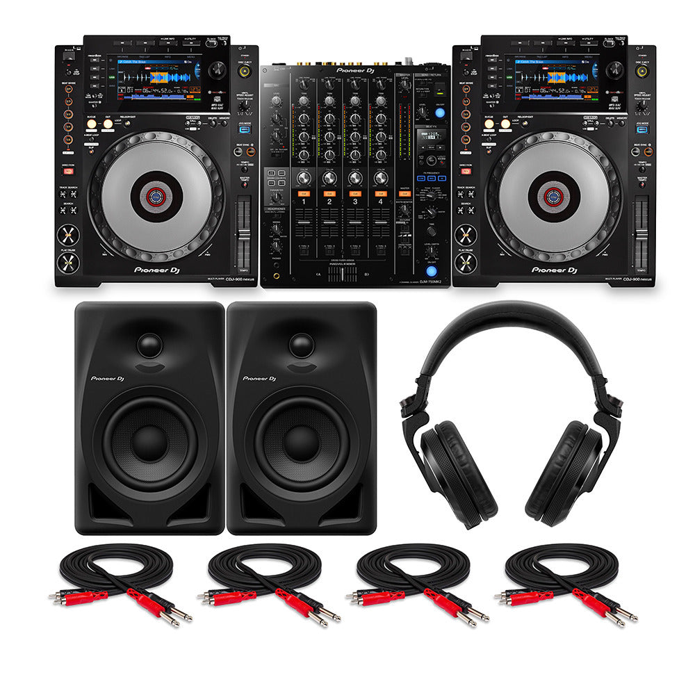 Pioneer DJ CDJ 900NXS Performance DJ Black Multi Player 2 Pack Bundle ...
