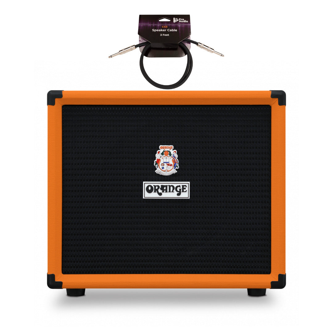 Orange OBC112 400W Bass Speaker Cabinet Bundle with 3ft Speaker Cable ...