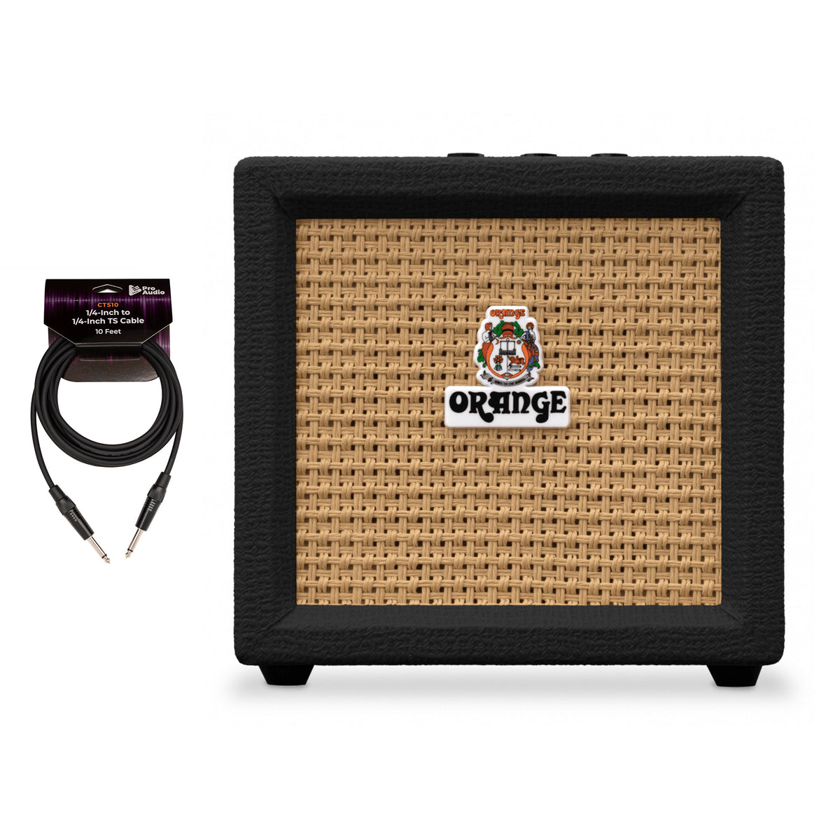 Orange Amps Crush Mini Micro Amplifier (Black) with 10 ft Instrument C ...
