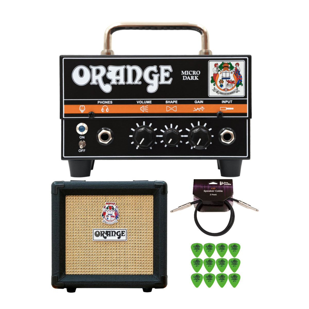 Orange Amps Micro Dark Terror 20-Watt Amp Head with Cabinet and Speake ...