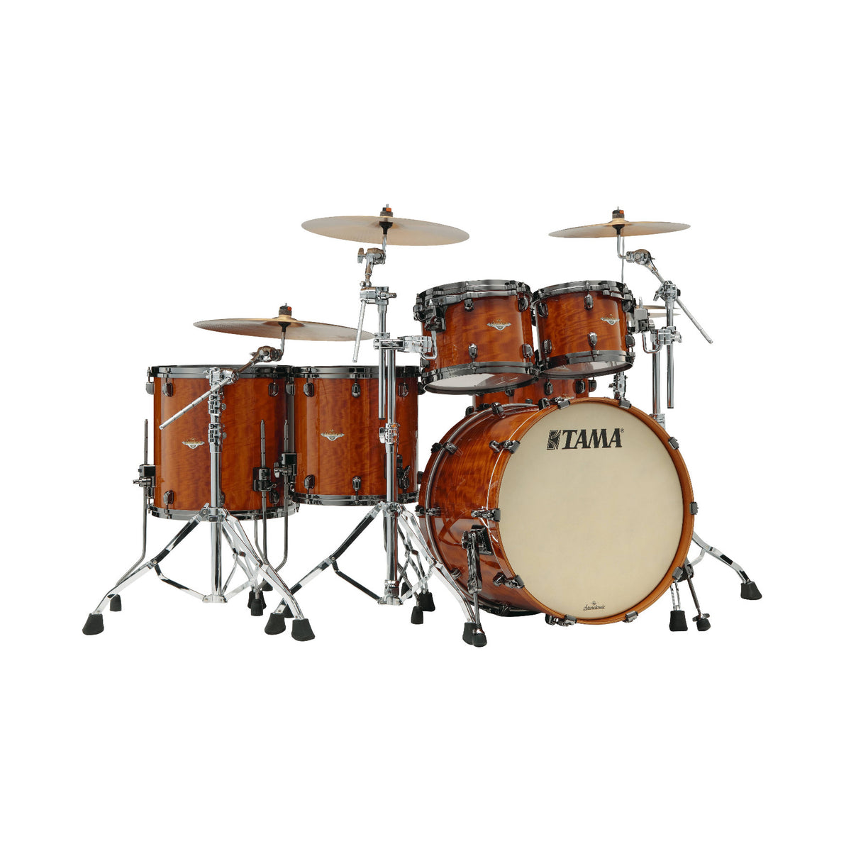 TAMA Starclassic Bubinga 5-Piece Drum Set Shell Pack (African Cherry F ...